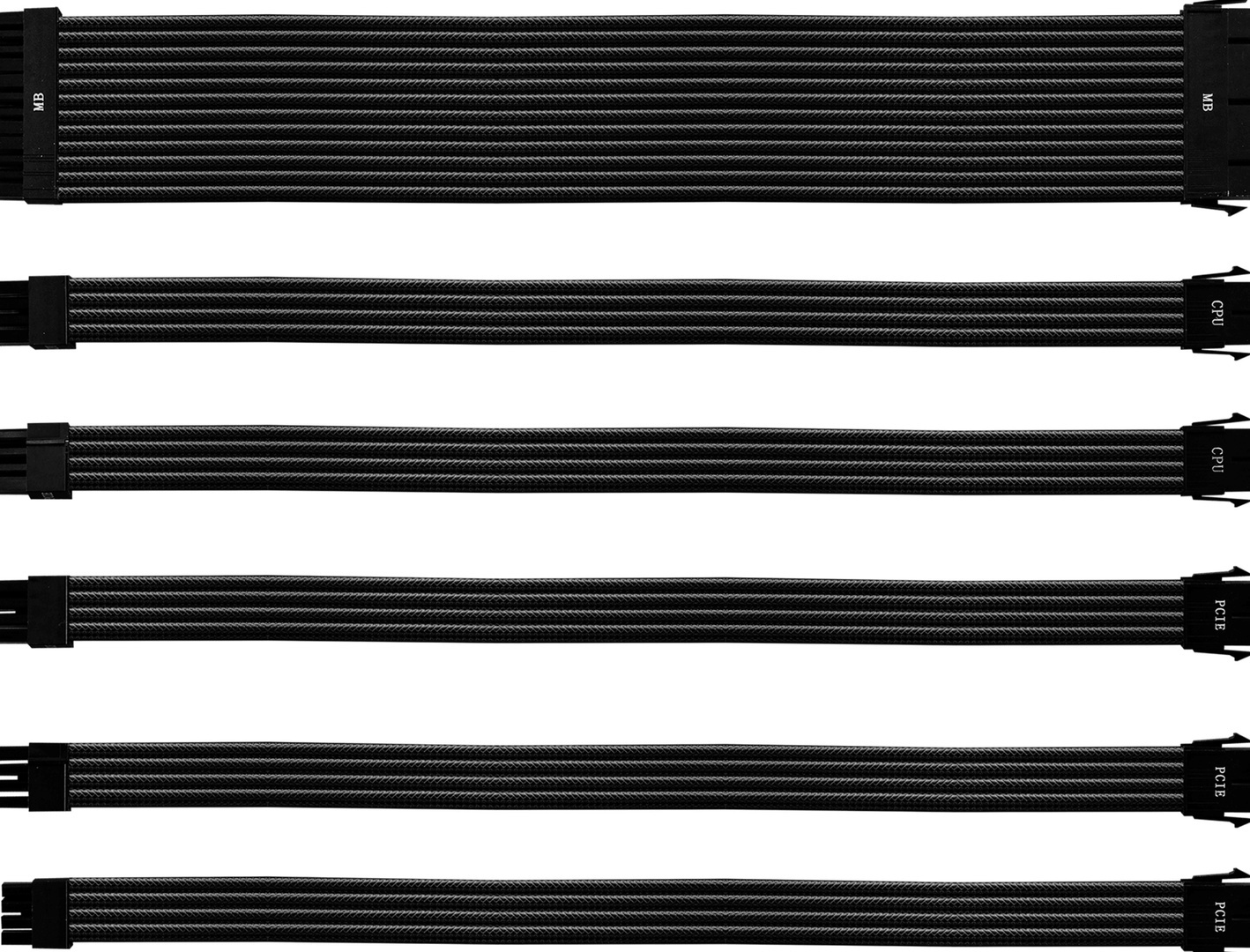 Cooler Master Sleeved Colored Cable Extension Kit, 30 cm, Zwart | 3976691